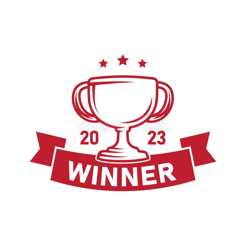 Trophy Logo Design Template.Winner of the Year. Champions Trophy Logo ...