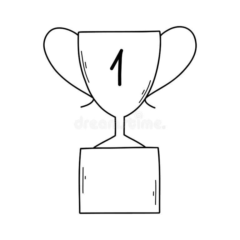 Trophy, Reward for the Winner. Stock Vector - Illustration of laurel ...