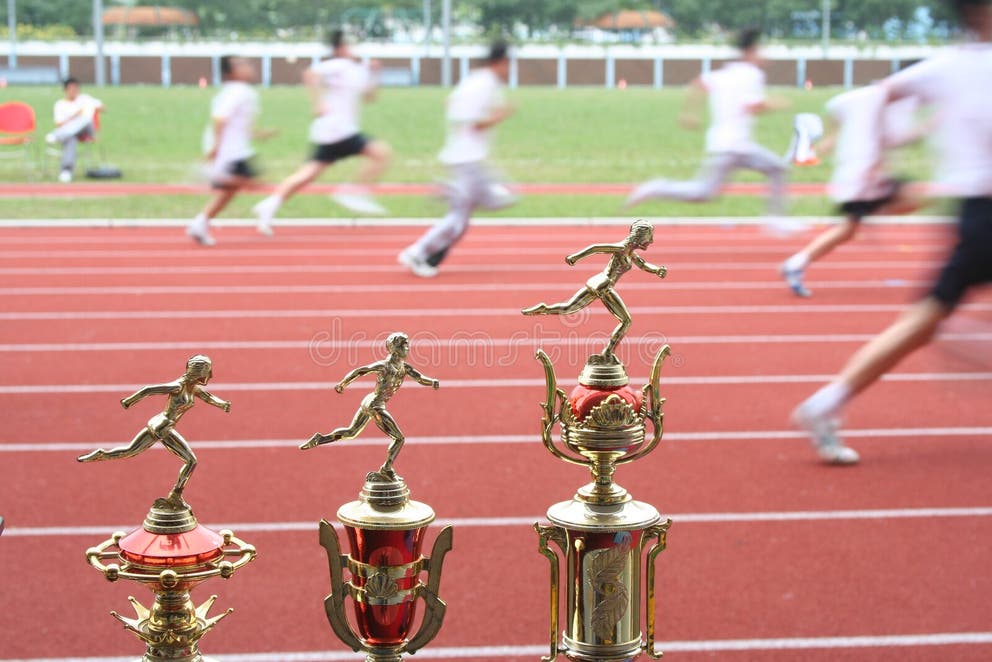 Trophy and runners stock image. Image of direction, runner - 9372119