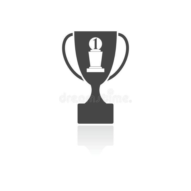 Trophy sign icon stock vector. Illustration of ribbon - 168979920