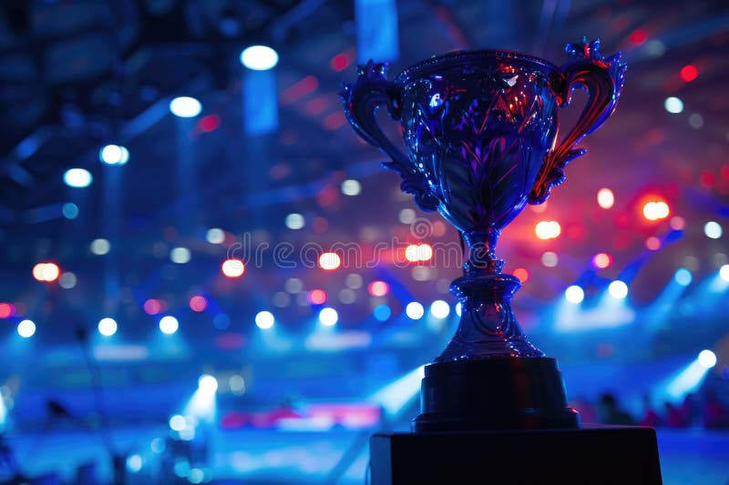 Trophy is on a Stand in a Stadium Stock Photo - Image of celebration ...