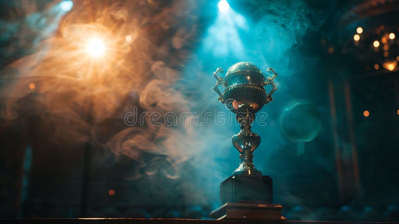 Trophy in Theatrical Lighting Stock Illustration - Illustration of ...