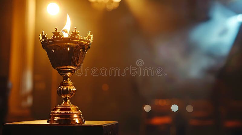 Trophy in Theatrical Lighting Stock Illustration - Illustration of ...