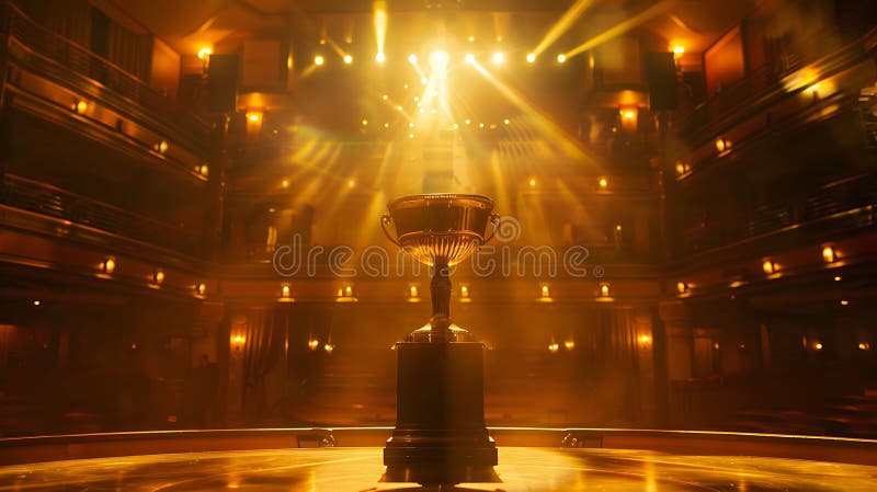 Trophy in Theatrical Lighting Stock Illustration - Illustration of ...