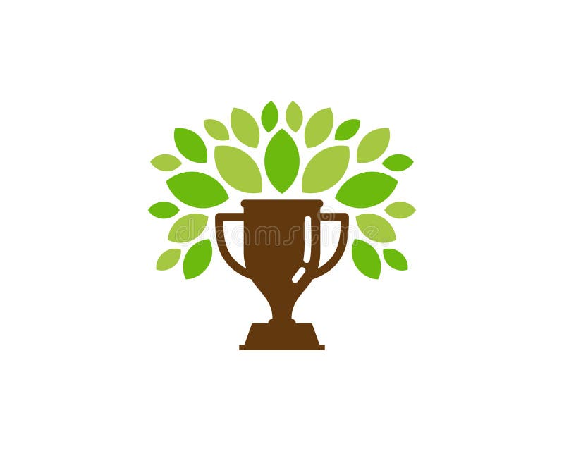 Trophy Tree Logo Icon Design Stock Vector - Illustration of champion ...