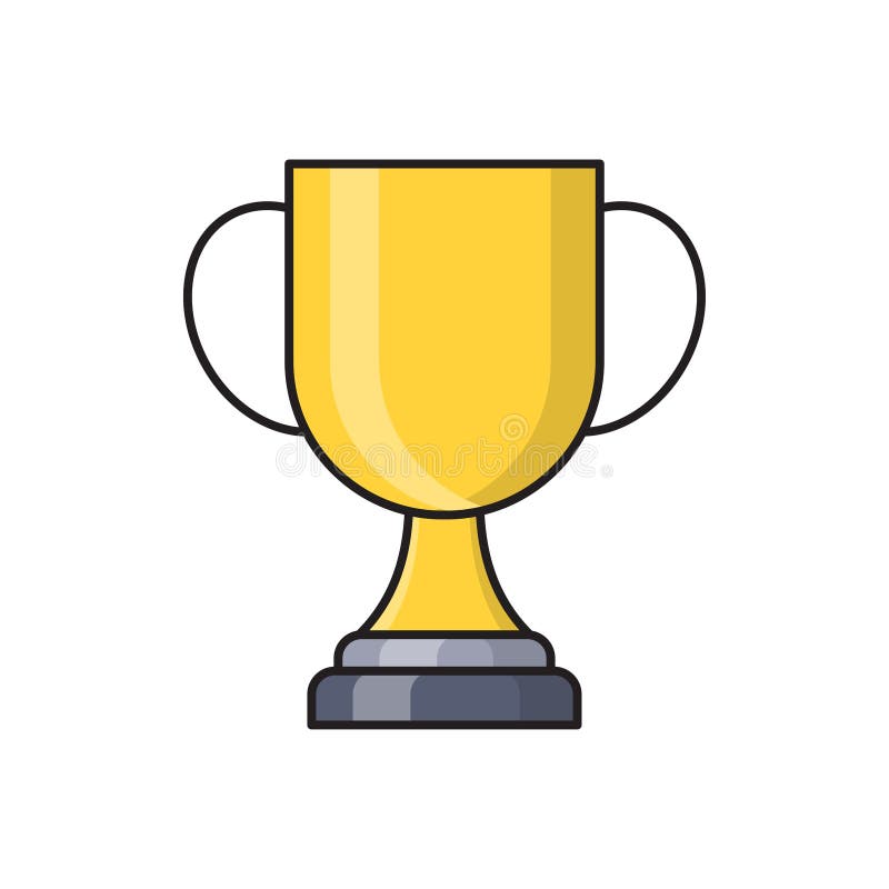 Trophy Vector Flat Color Icon Stock Illustration - Illustration of ...