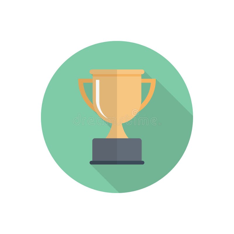Trophy Vector Flat Color Icon Stock Illustration - Illustration of ...