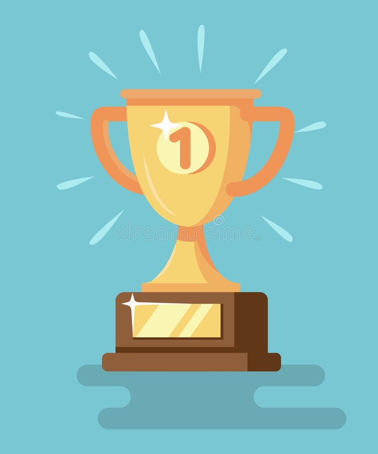 Trophy vector icon stock vector. Illustration of give - 51839672