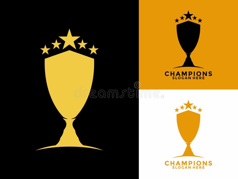 Trophy Vector Logo Icon. Champions Trophy Logo Icon for Winner Award ...