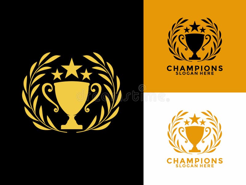Trophy Vector Logo Icon. Champions Trophy Logo Icon for Winner Award ...