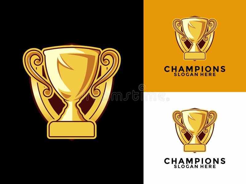 Trophy Vector Logo Icon. Champions Trophy Logo Icon for Winner Award ...