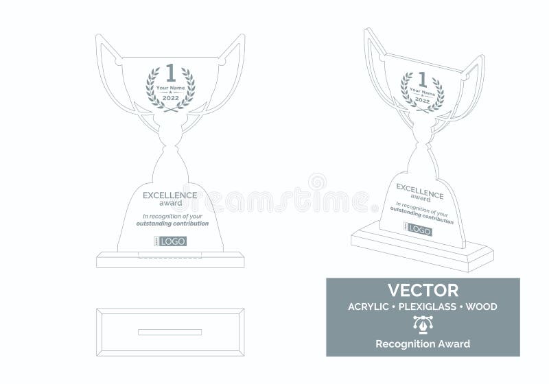 Trophy Vector Template. Trophy Distinction Award. Recognition Trophy ...