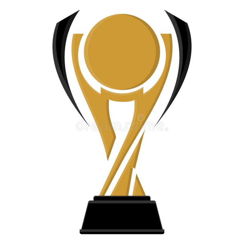 Trophy of Victory with Elegant Black and Gold Colors Stock Vector ...