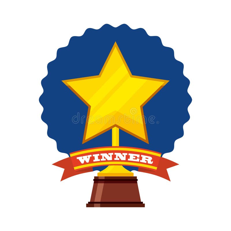 Trophy Winner Star Isolated Icon Stock Vector - Illustration of ...