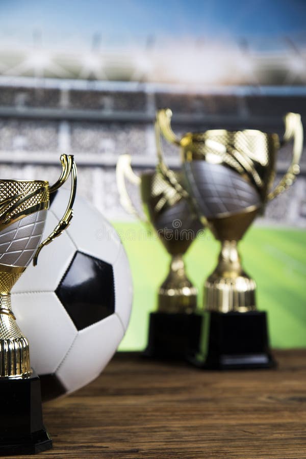 Trophy Winning, Sport Ball Background Stock Image - Image of medal ...