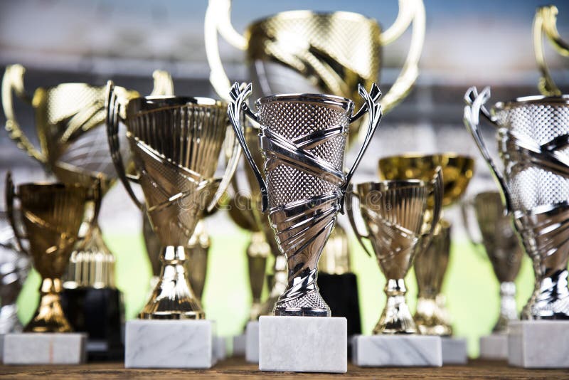 Trophy Winning, Sport Ball Background Stock Image - Image of leadership ...