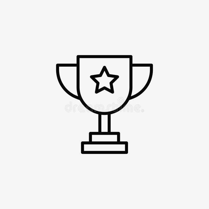 Trophyline in Thin Line Black Color. Flat Simple Vector Symbols ...