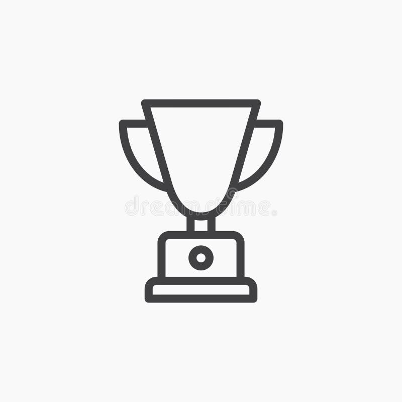 Trophyline in Thin Line Black Color. Flat Simple Vector Symbols ...