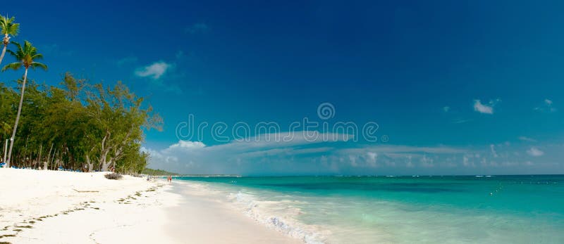 Tropic bay stock photo. Image of yacht, dominican, beach - 14272730