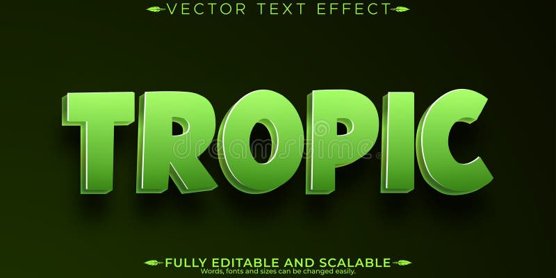 Tropic Editable Text Effect, Editable Forest and Jungle Text Style ...