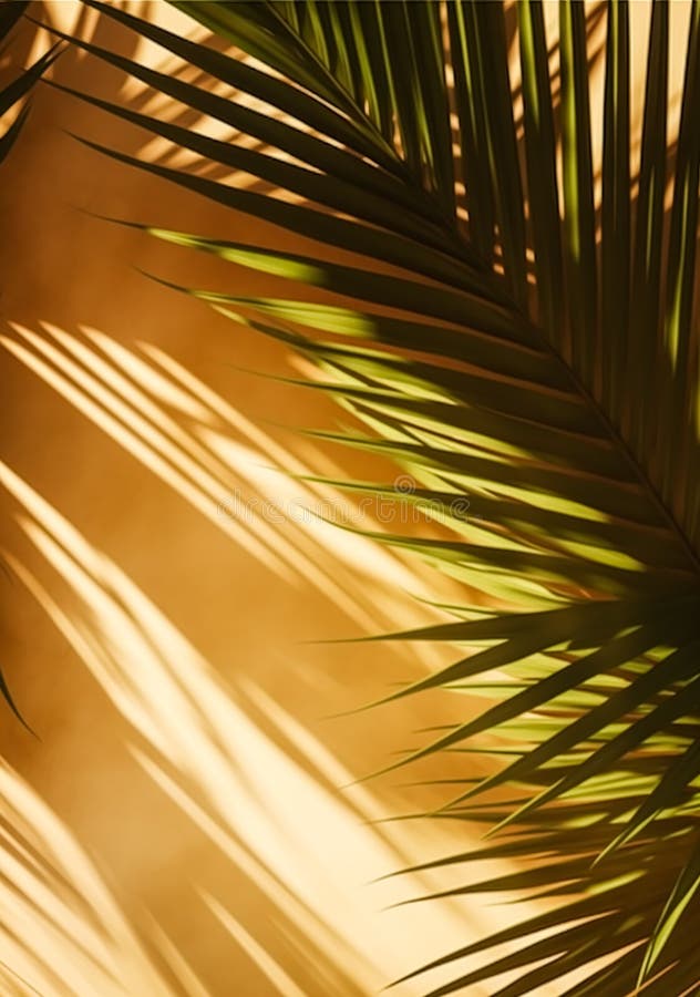 Tropical Background for a Product Placement, Palm Tree Leaves and ...
