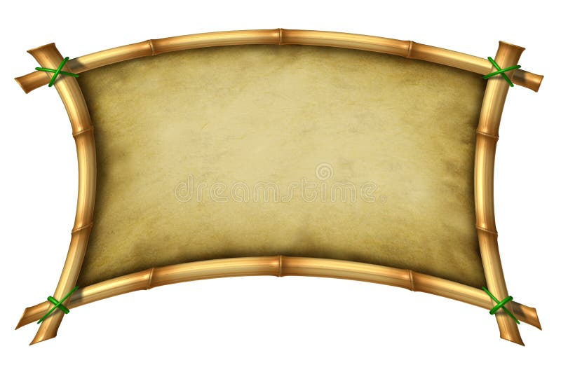 Tropical Bamboo Bent Sign stock illustration. Illustration of exotic ...