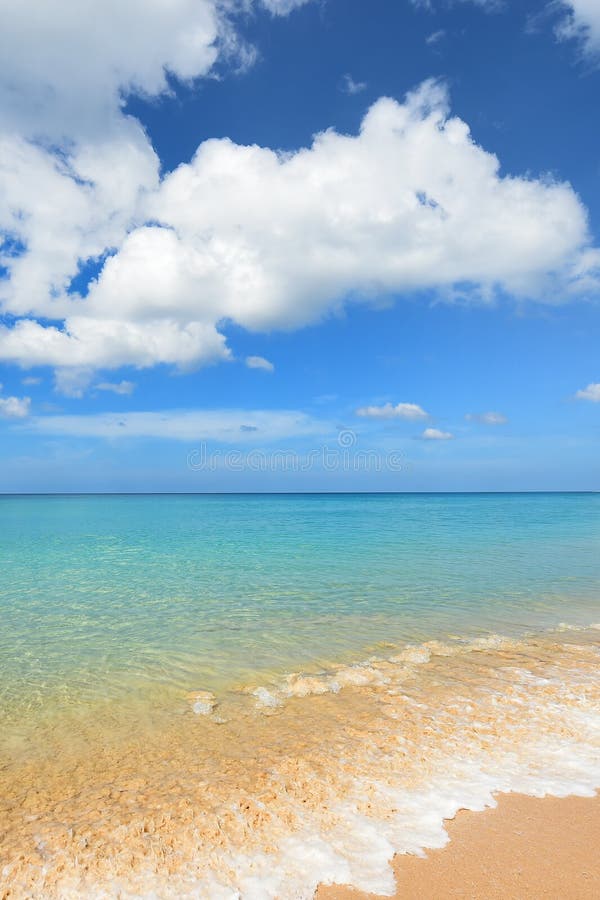 Tropical Beach and Blue Sky Stock Image - Image of summer, coast: 173683783