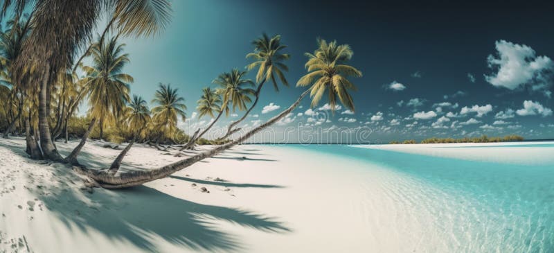 Tropical Beach. Created with Generative Ai Technology Stock ...