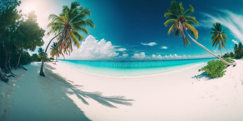 Tropical Beach. Created with Generative Ai Technology Stock ...