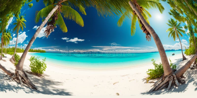 Tropical Beach. Created with Generative Ai Technology Stock ...