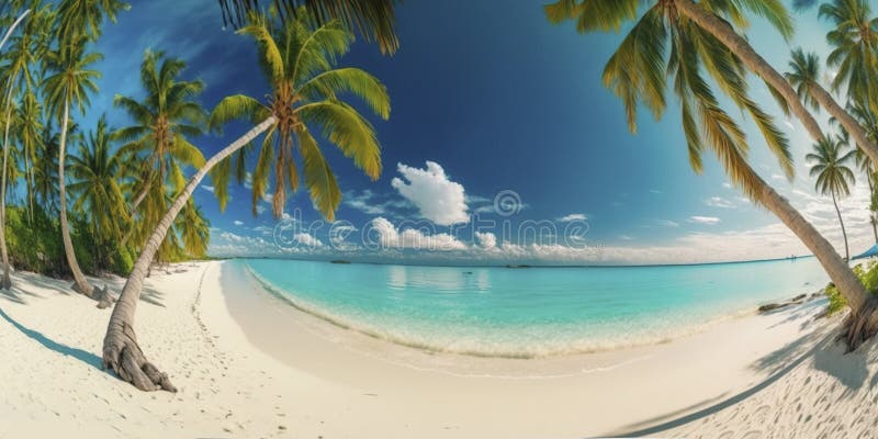 Tropical Beach. Created with Generative Ai Technology Stock Photo ...