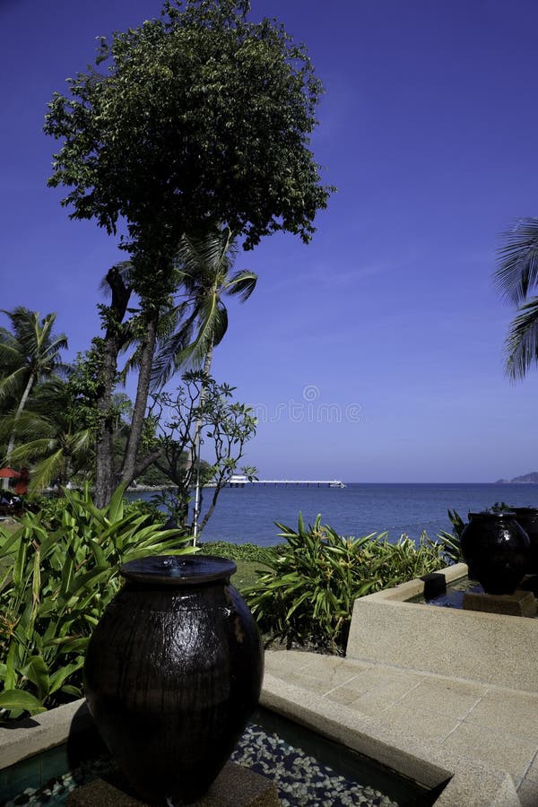 Tropical Beach Garden stock image. Image of oriental - 13655761