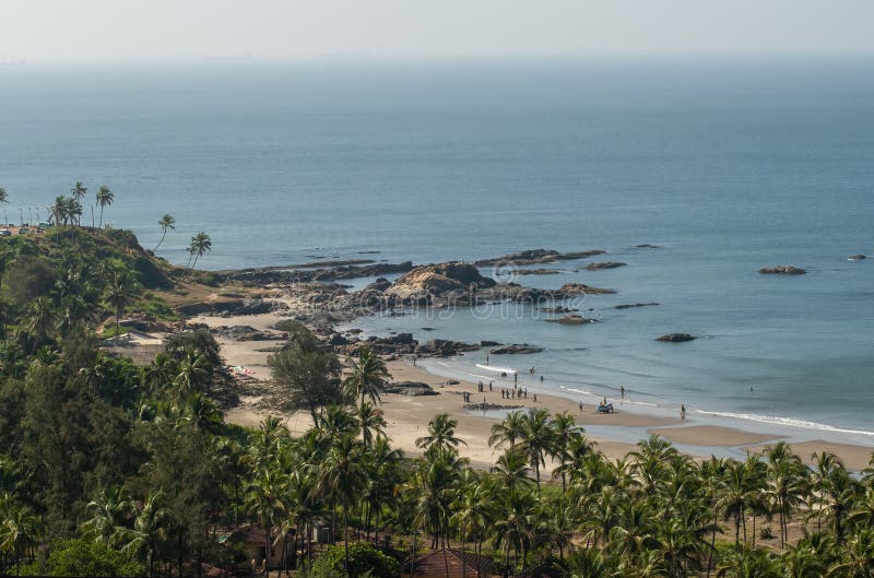 Tropical beach, Goa, India stock image. Image of space - 194104407