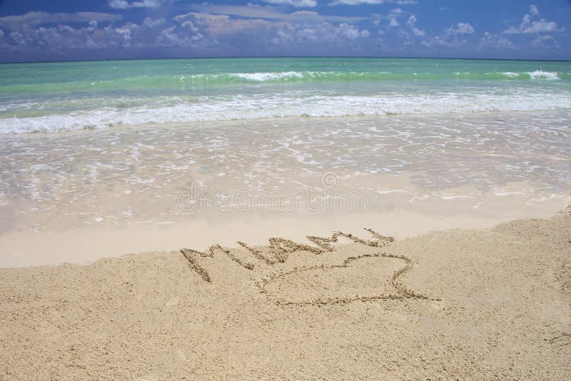 Mexico sign on the beach stock photo. Image of destinations - 22758594