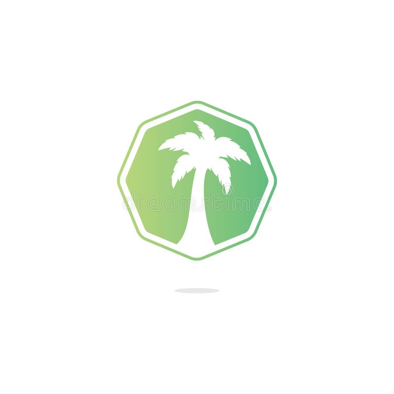 Creative Simple Palm Tree Vector Logo Design Stock Vector ...
