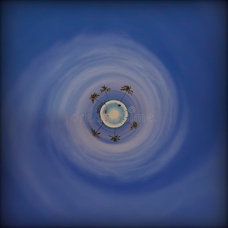 Tropical Hawaii Palm Tree Beach Paradise Planet Stock Image - Image of ...