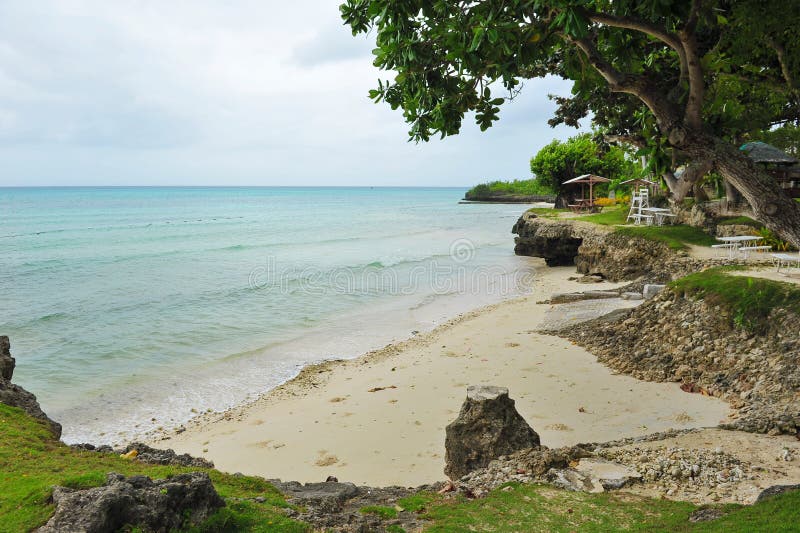 Tropical Resort Pool at Bantayan Island in Philippines Stock Image ...