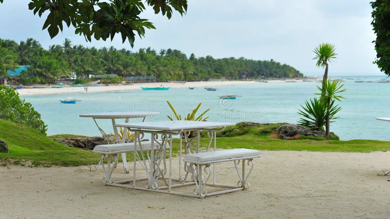Tropical Resort Pool at Bantayan Island in Philippines Stock Image ...