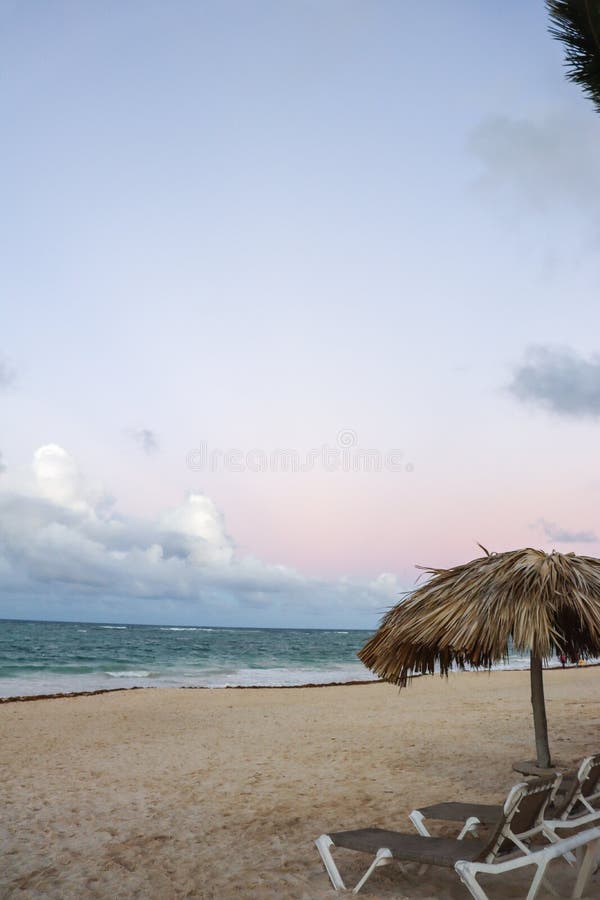 Tropical Beach on a Resort in Dominical Republic Stock Image - Image of ...