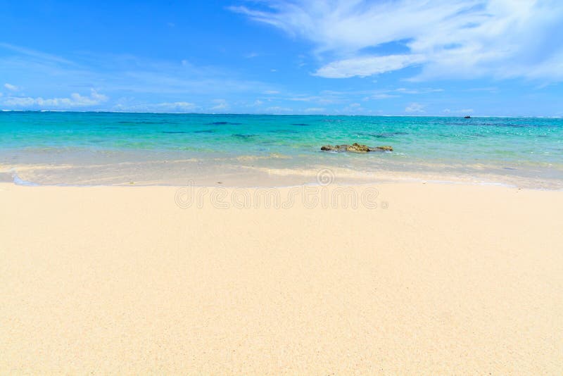 Tropical Beach with Rocks on a Perfect Summers Day. Stock Photo - Image ...