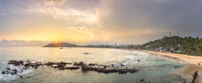 Tropical Beach with Rocks on Sand Coast of Ocean Stock Photo - Image of ...