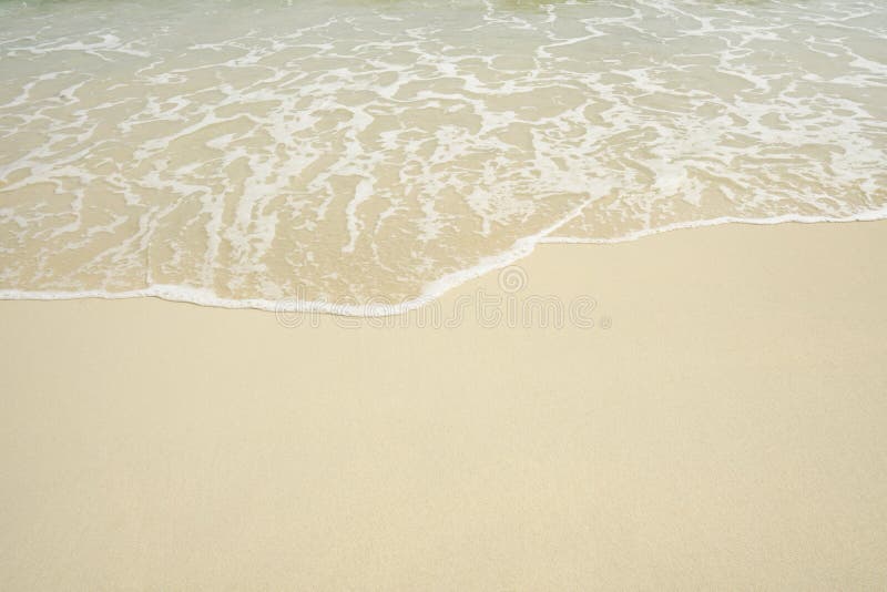 Tropical Beach Sand with Calm Waves Stock Photo - Image of landscape ...