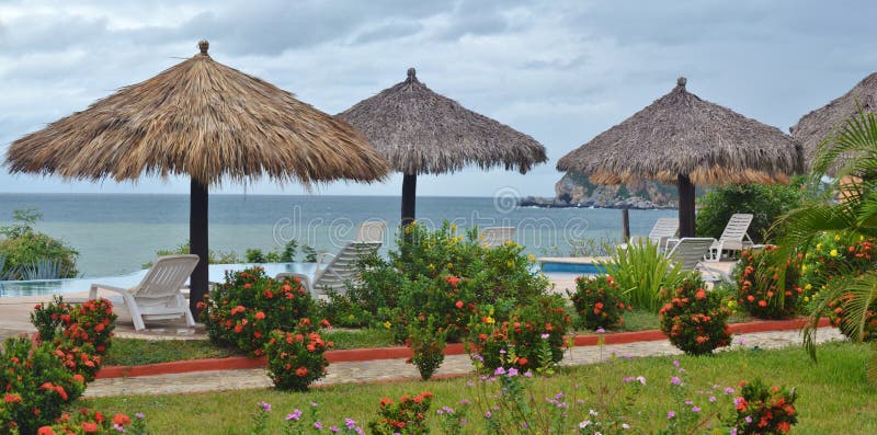 Tropical Beach Scene stock photo. Image of outdoors, beach - 51094586