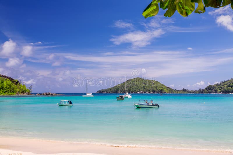 Tropical Beach, Seychelles, Mahe Stock Photo - Image of coast ...