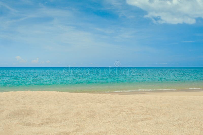 Tropical Beach with Sunny Sky. Stock Photo - Image of sunny, beauty ...
