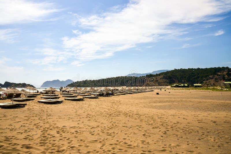 Tropical beach at Turkey stock photo. Image of paradise - 94509452