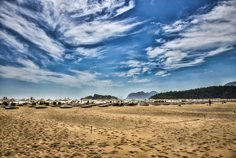 Tropical beach at Turkey stock image. Image of coast - 94509521