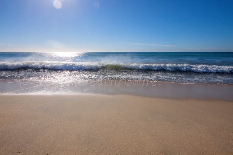 Tropical Beach with Wave stock photo. Image of ocean - 66225250