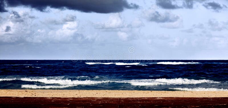 Tropical Beach and Wooden Platform. Platform on the Beach, Sand and ...