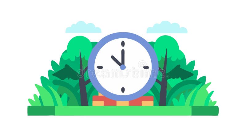 Tropical Blue Clock: Serene Beach Time Vector, Vector Design Generative ...